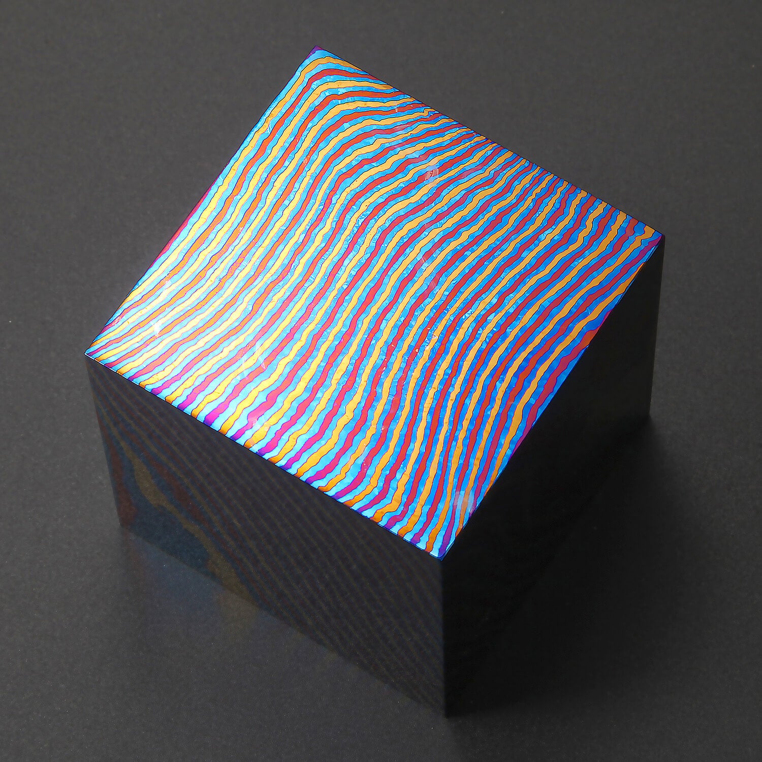 SOLID DAMASCUS TITANIUM CUBES – Trance Metals